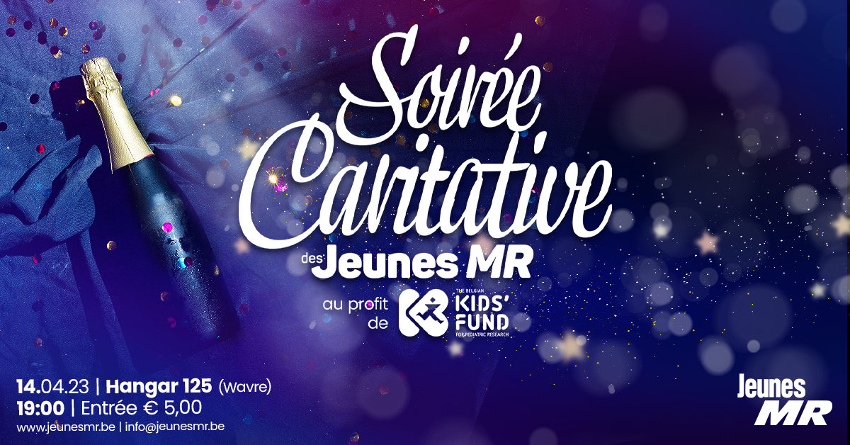 Inscription à la soirée caritative des jeunes MR | 14.04.23 - Jeunes MR